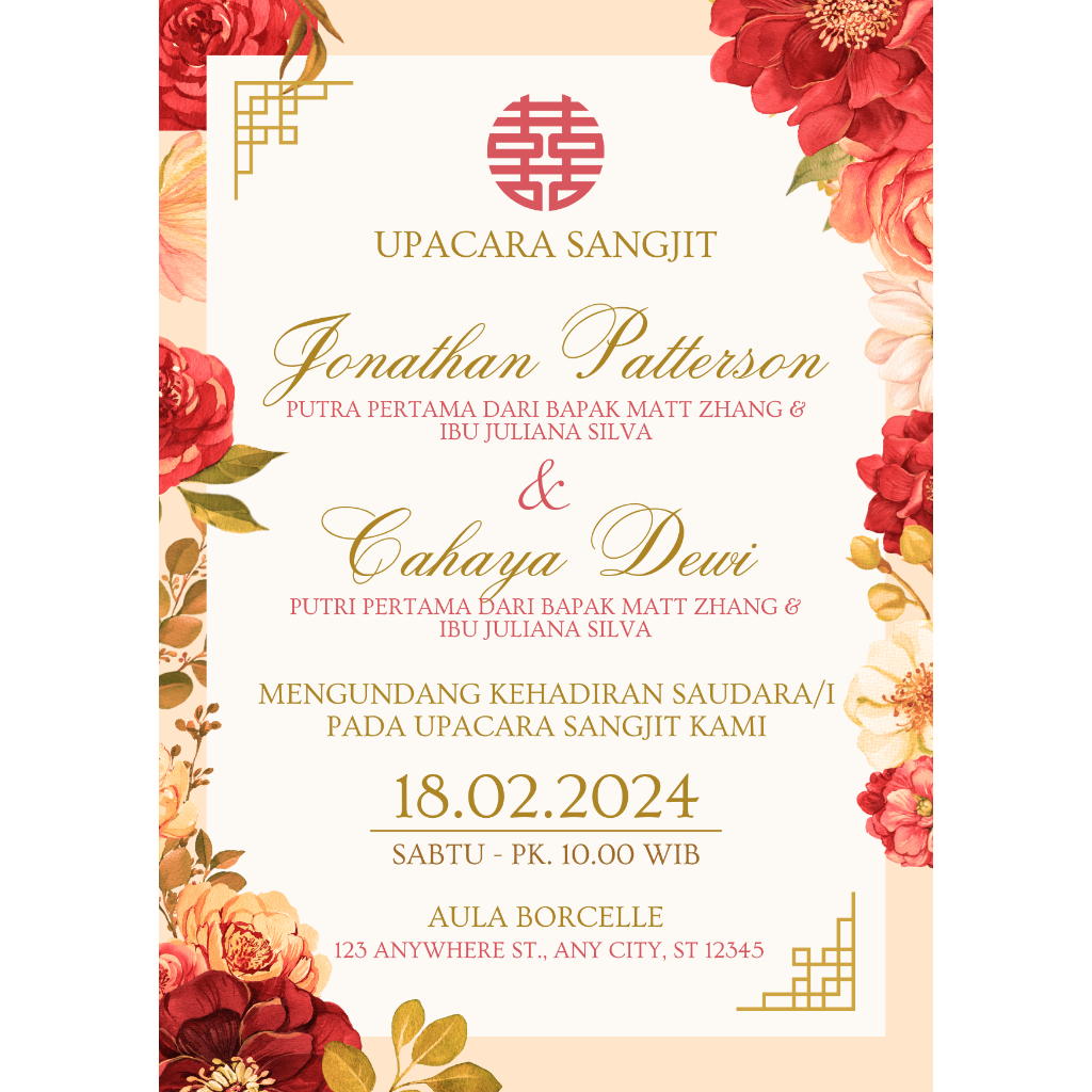Jual Undangan Digital Tunangan JPG/PNG | Elegan Kekinian Mewah Estetik ...