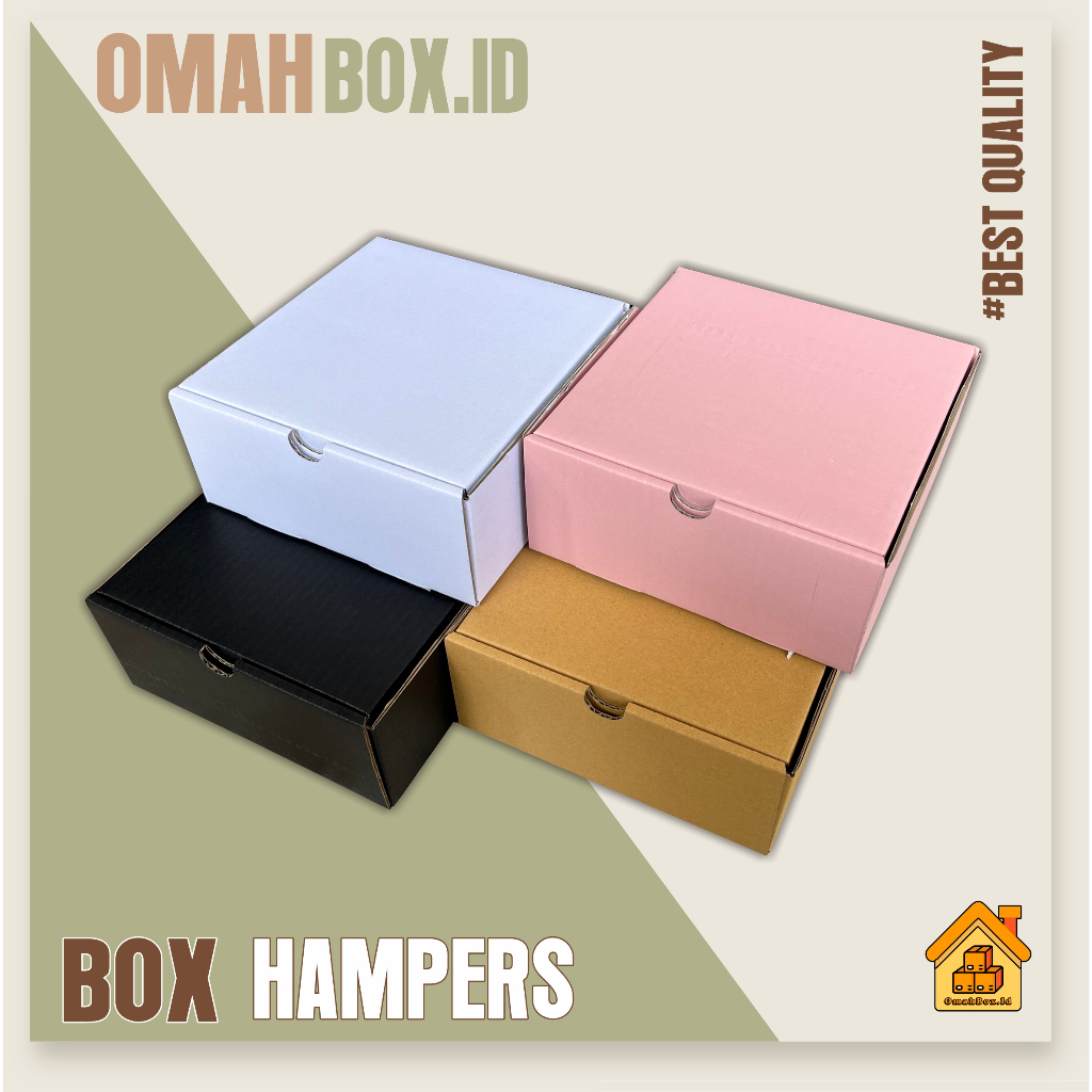 Jual Box Hampers 18x18x8 cm B-FLUTE | kardus box polos | kardus diecut ...