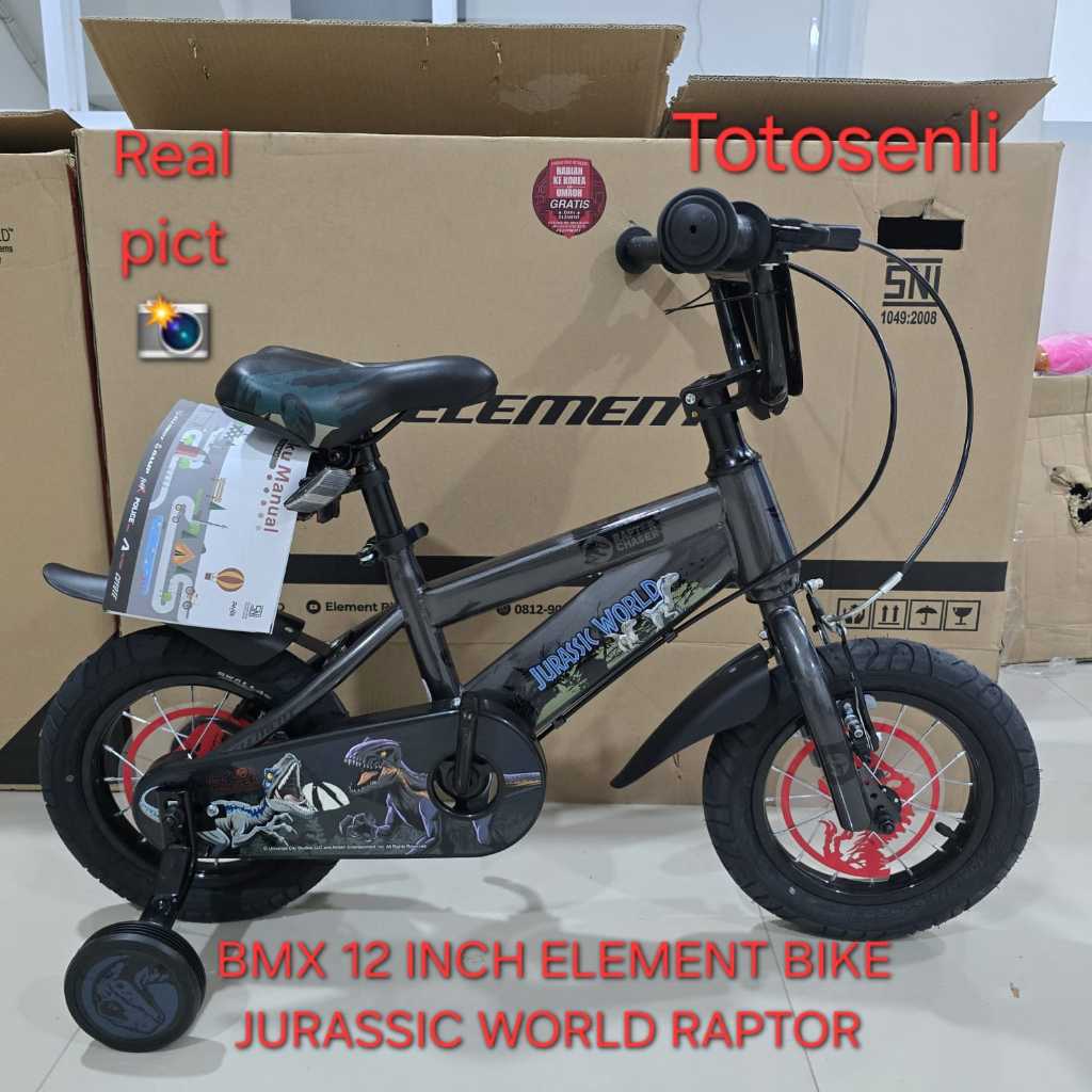 Jual BMX 12 INCH BY ELEMENT KIDS JURASSIC WORLD RAPTOR SEPEDA ANAK BMX 12 | Shopee Indonesia