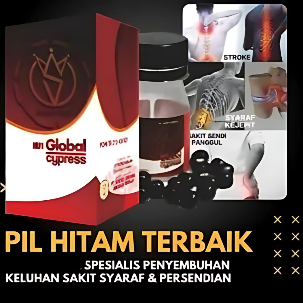 Jual NU1 Global Cypress Pil Hitam Herbal Mengobati Asam Urat Kolesterol ...