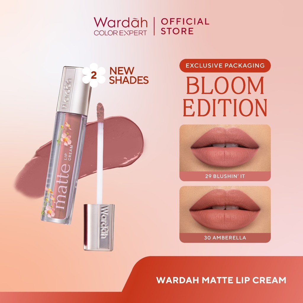 Jual [LIPCALL] WARDAH Glasting Liquid Lip & Matte Lip Cream - Bloom ...