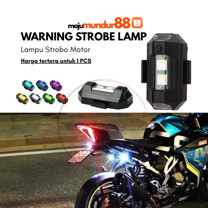 Jual Lampu Warning Peringatan Malam Strobo 3 Warna Tempel Magnet ...