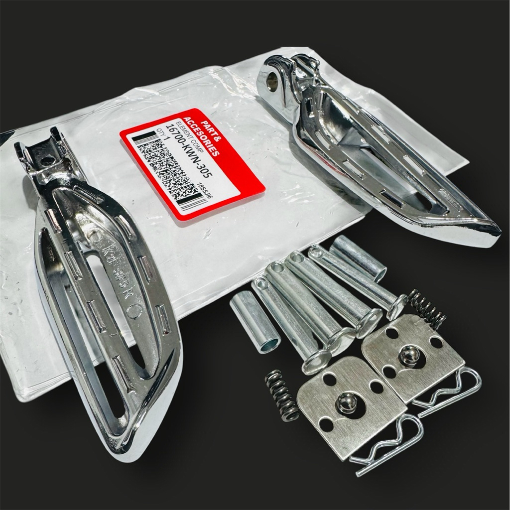 Jual footstep cnc full chrome pijakan kaki belakang Honda scoopy vario ...
