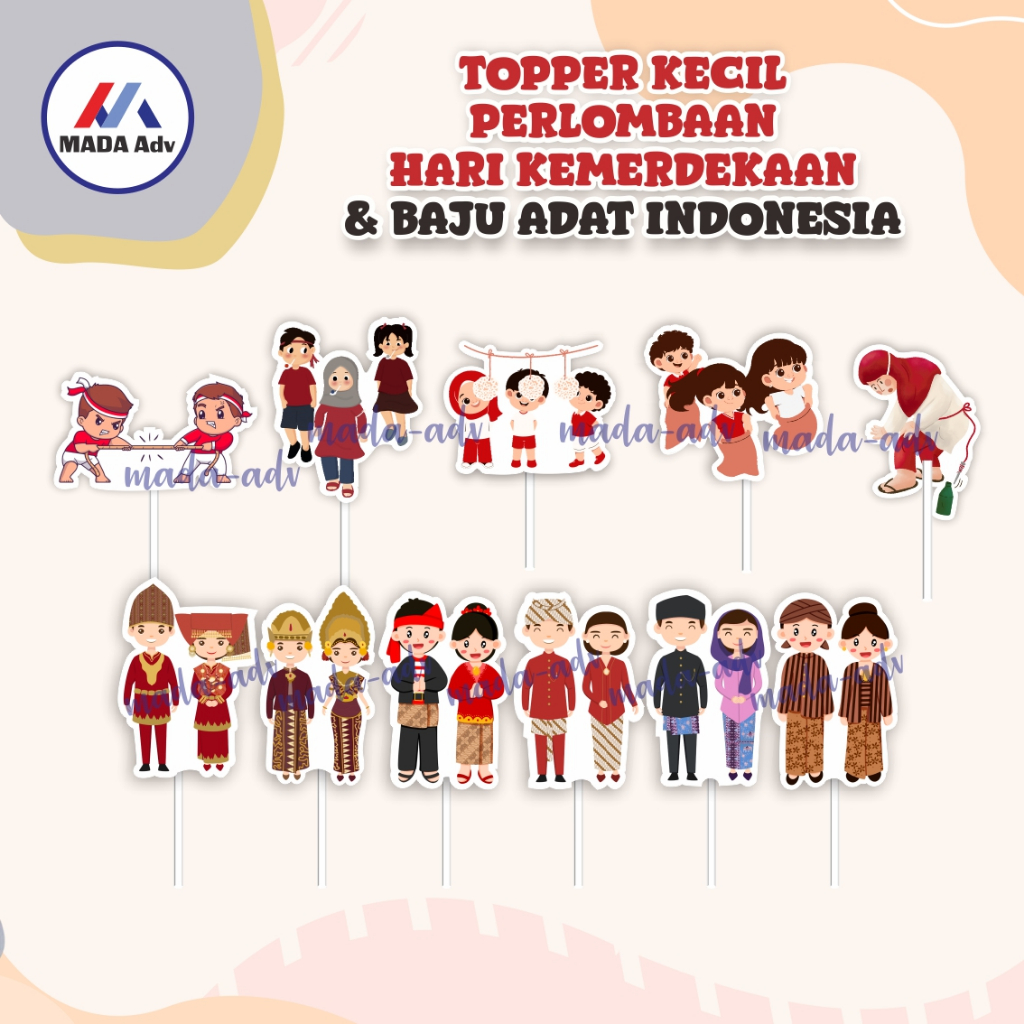 Jual Topper Baju Adat / Topper Perlombaan Agustus/ Topper Lomba Agustus ...