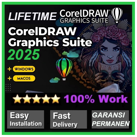 Jual CorelDraw 2025 2024 GARANSI PERMANEN ANTI BLOKIR Bisa dipakai ...