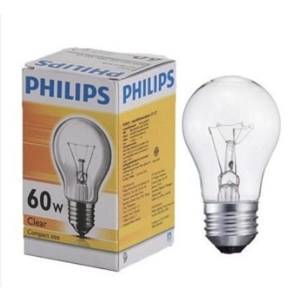 Jual Lampu pijar philips 60w claer e27 220v philips | Shopee Indonesia