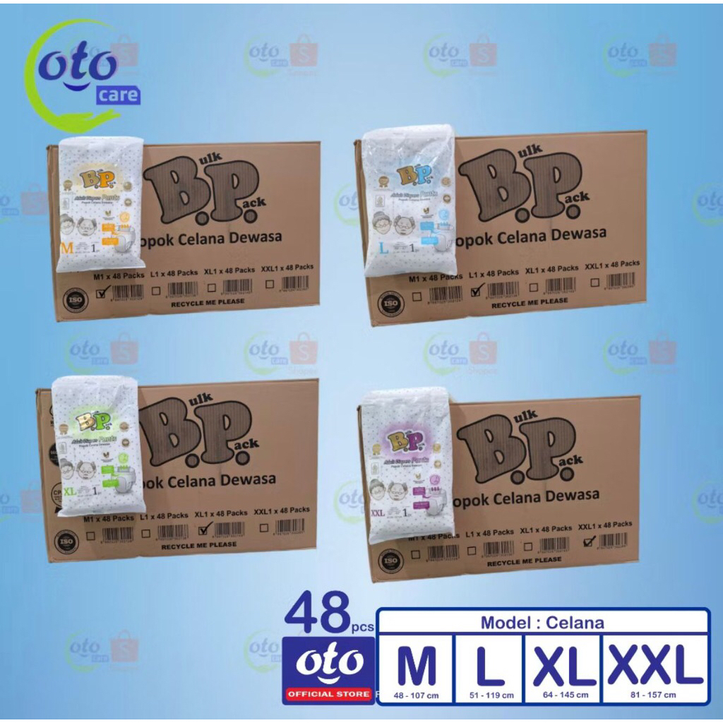 Jual Bulk Pack BP Popok Celana Dewasa ADULT DIAPERS PANTS 1 KARTON | Shopee Indonesia