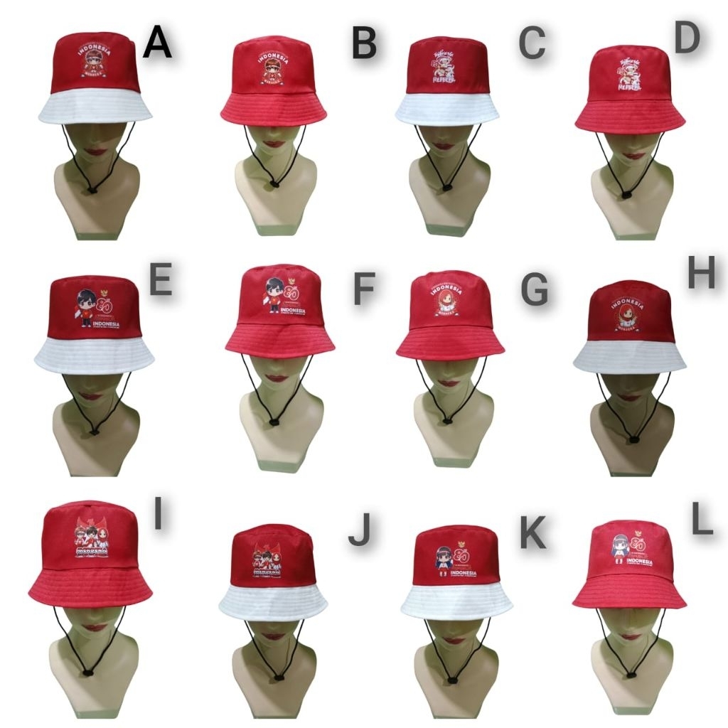 Jual BUCKET HUR RI / BUCKEK KEMERDEKAAN MERAH PUTIH | Shopee Indonesia