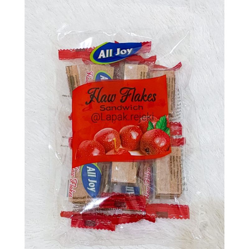 Jual [HALAL] All Joy Haw Flake Sandwich 130gr / Sancha Permen Asem Asin ...