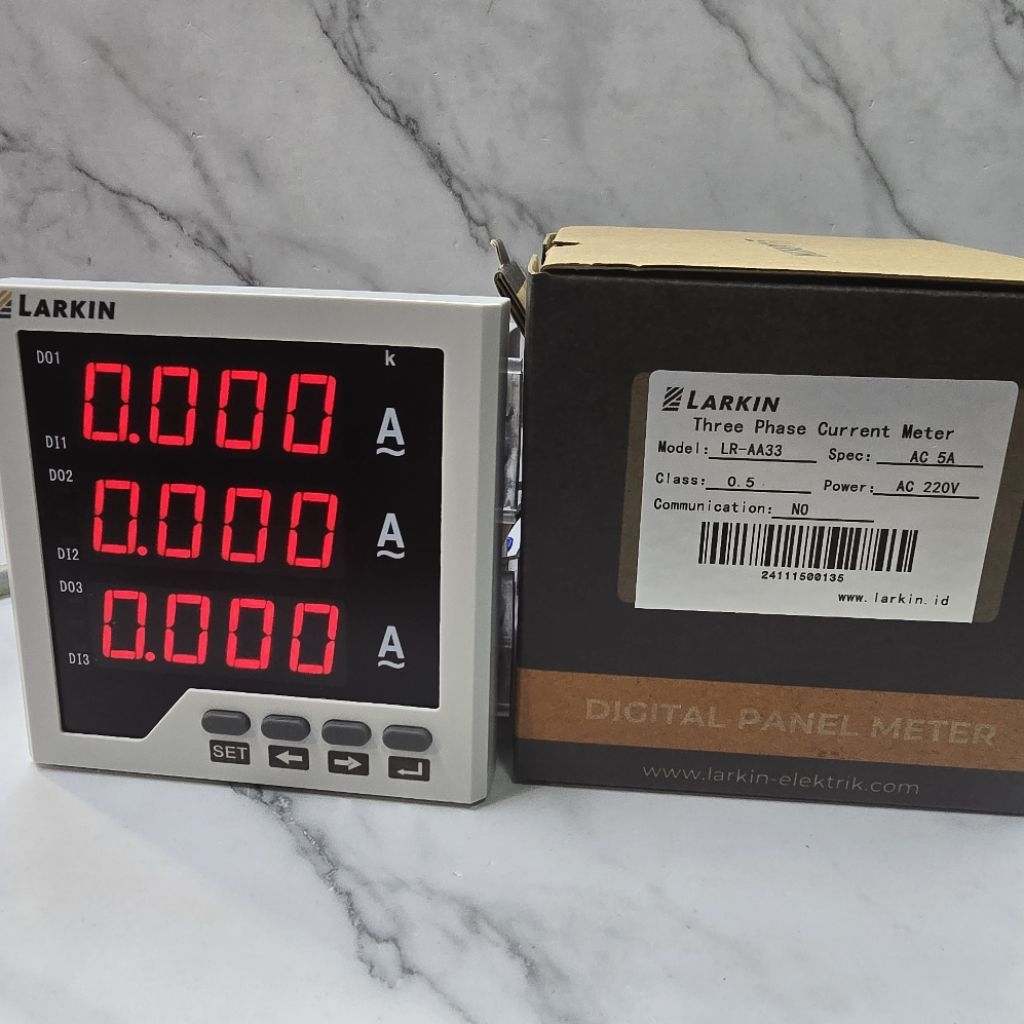 Jual LARKIN DIGITAL AMPERE METER LRAA33 3PHASE LR-AA33 THREE PHASE ...