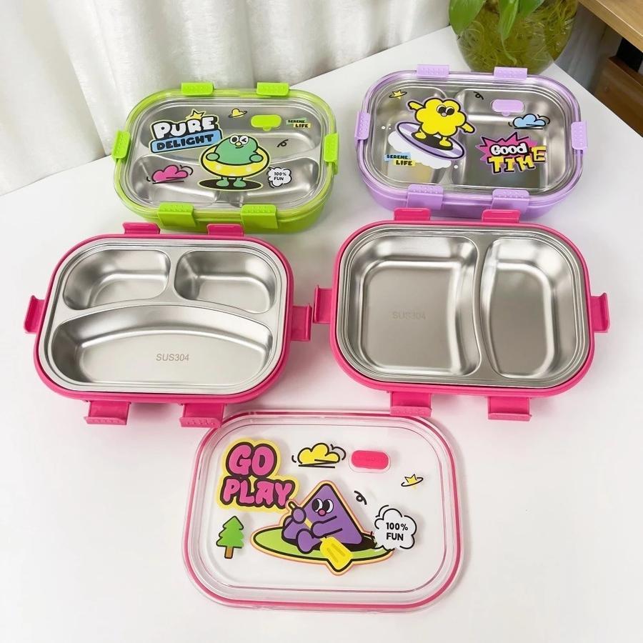Jual FLXShop - Kotak makan 3 Sekat Stainless Steel Food Grade / Lunch Box Stainless Aestetic ...