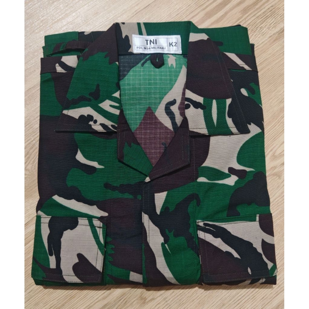 Jual 1 STEL PDL TNI AD PANCA PRODUKSI WARNA GELAP PDL STANDAR PEMBAGIAN FULL PERKERAS | Shopee ...