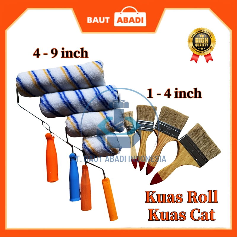 Jual Kuas roll cat tembok 4" 6" 8" 9 inch Paint Roller / Kuas Cat ...