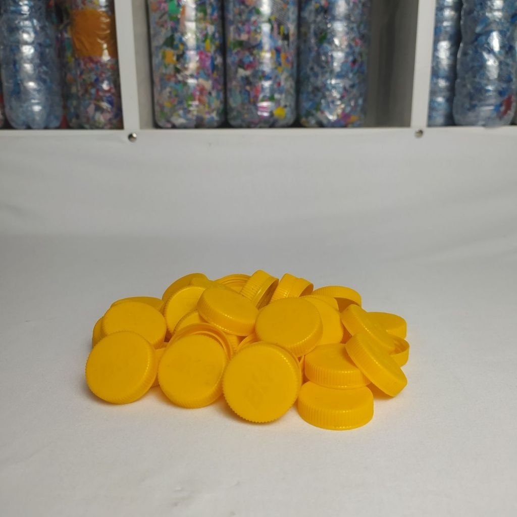 Jual Tutup Botol Plastik Bekas BKP Warna Kuning Bersih Isi 50pcs ...