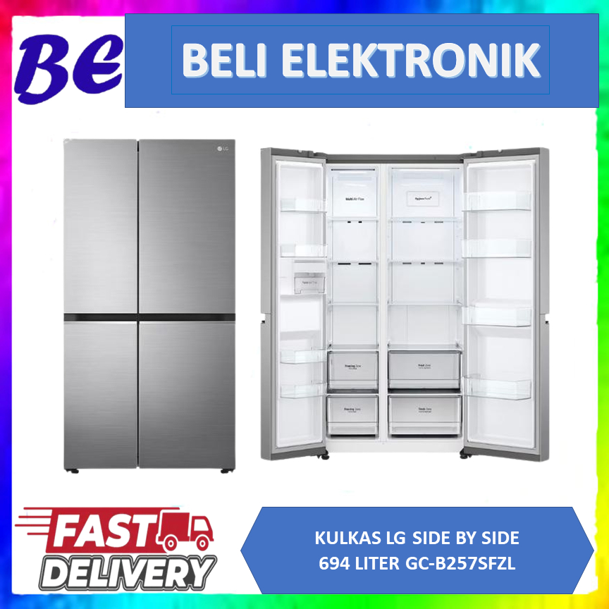 Jual KULKAS LG GC-B257SFZL 694 LITER SIDE BY SIDE INVERTER COMPRESSOR W/ LINEAR COOLING | Shopee ...