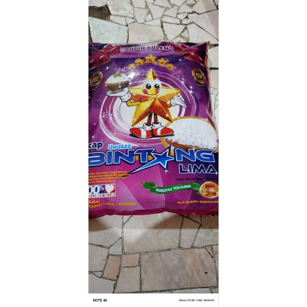 Jual Beras Bintang lima kemasan 5 kg | Shopee Indonesia