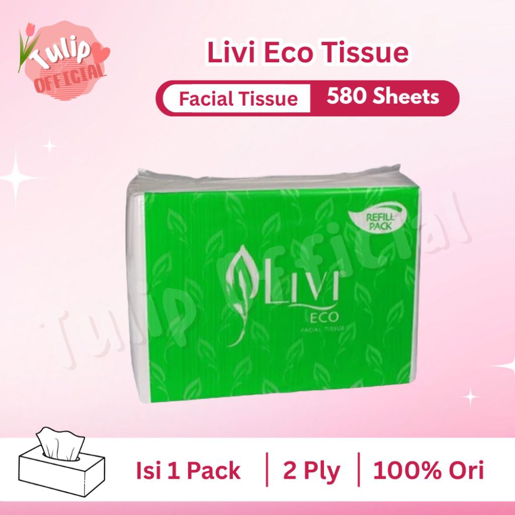 Jual Tisu Tissue Facial LIVI Eco Refill 580 Sheets 2 Ply | Shopee Indonesia