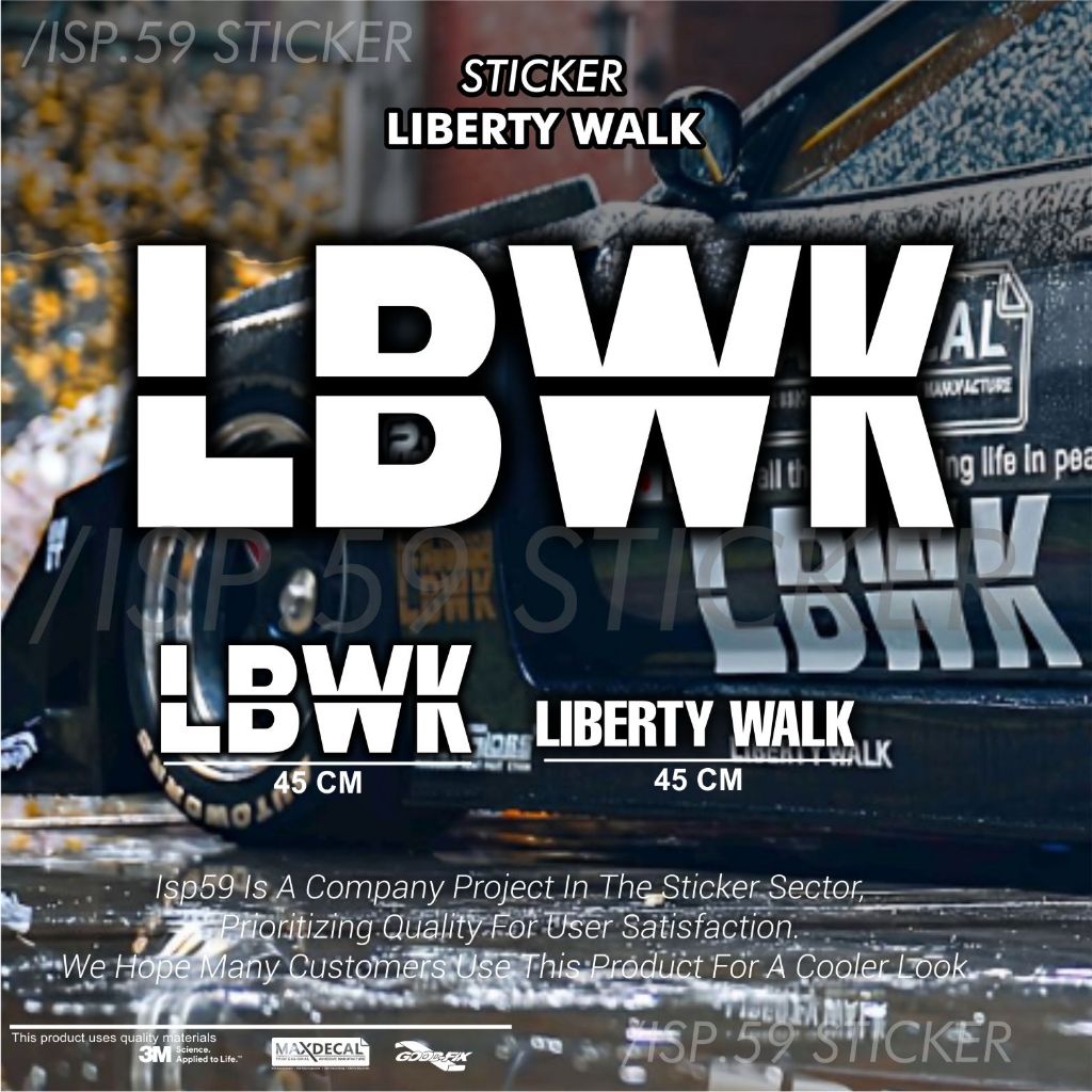 Jual Stiker liberty walk LBWK mobil jdm konsep simple keren bisa tempel ...