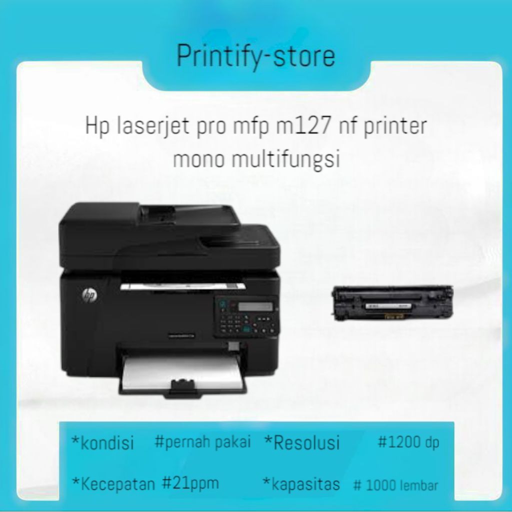 Jual Printer HP Laserjet Pro MFP M127fn A4 F4 Multifungsi | Shopee ...