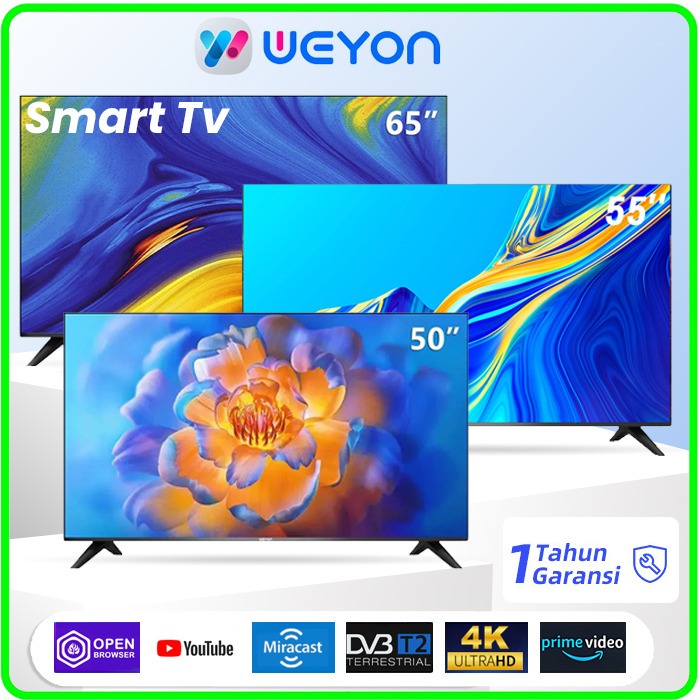 Jual UHD TV 4K SMART TV WEYON/UHD 4K ANDROID TV WEYON YOUTUBE/NETFLIX/WIFI 50 - 65 inch | Shopee ...