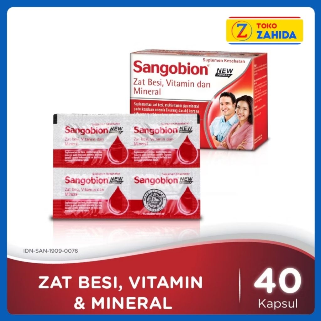 Jual Sangobion Kapsul Suplemen Zat Besi Box isi 40 Kapsul | Shopee ...