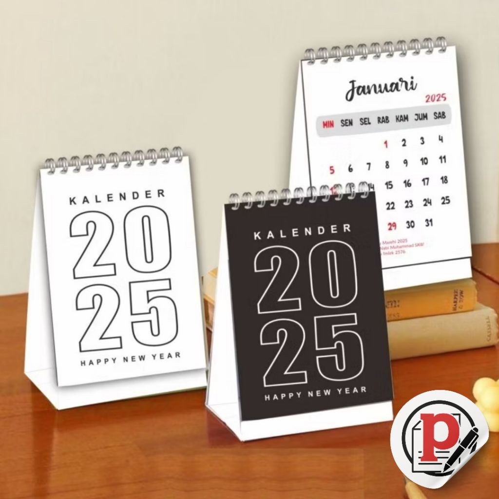 Jual KALENDER AESTHETIC A6 / KALENDER MINI HITAM PUTIH / KALENDER 2025 ...