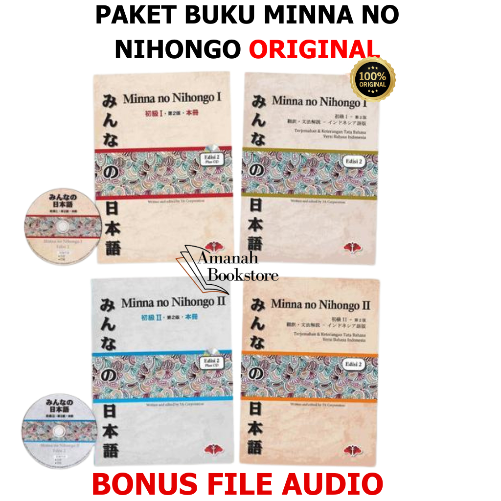 Jual Paket Buku Minna No Nihongo Edisi 2 ORIGINAL - Set Buku Minna No Nihongo 1 dan 2 Edisi ...