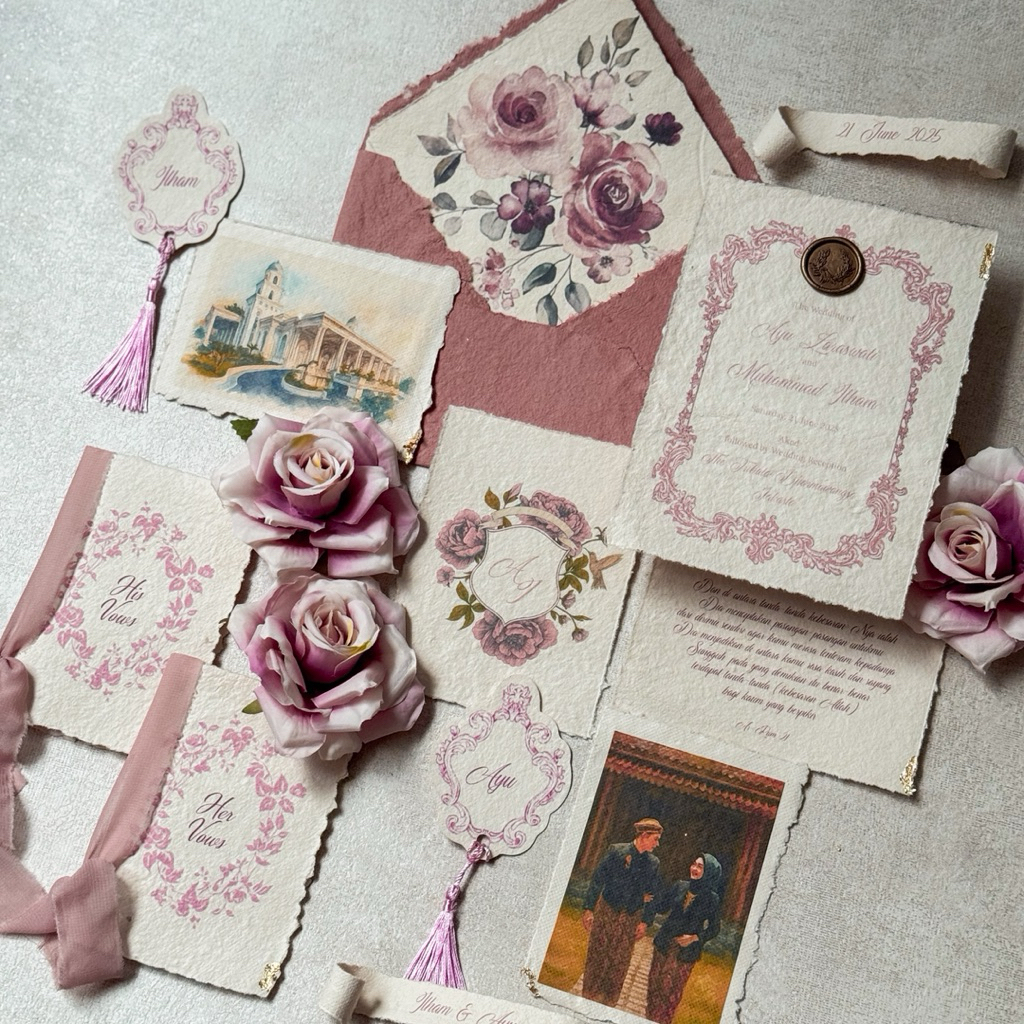 Jual Custom Keepsake / buku Vows Wedding & Lamaran - Handmade Estetik ...