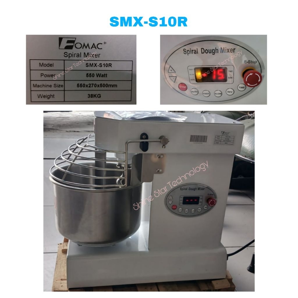 Jual Mesin Mixer Pengaduk Adonan 220v Roti Spiral Mixer Fomac SMX-S10R ...