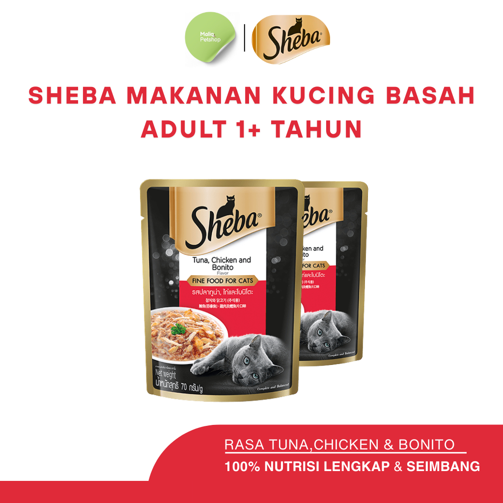 Jual SHEBA Pouch Makanan Kucing Basah Wet Food Pouch Untuk Kucing ...