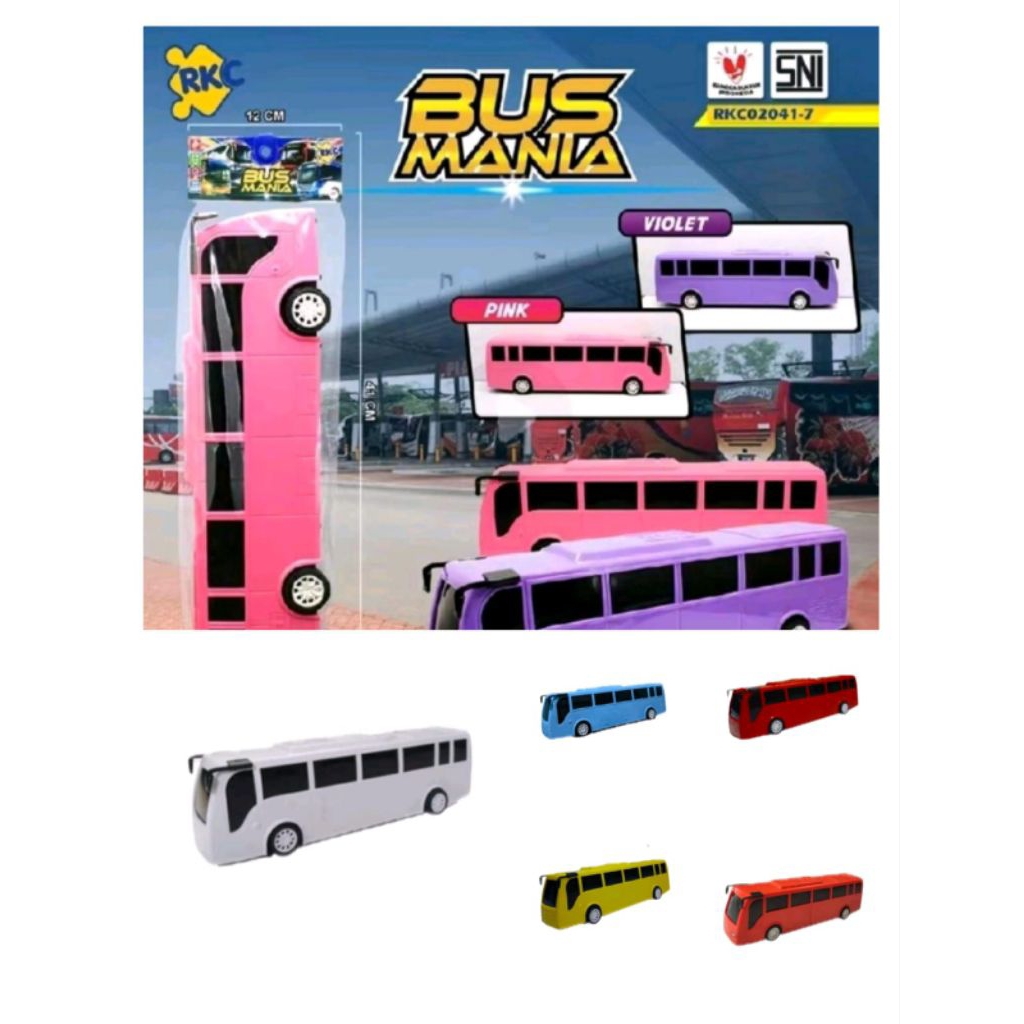 Jual Official RKC polos miniatur mainan bus telolet polos original RKC ...