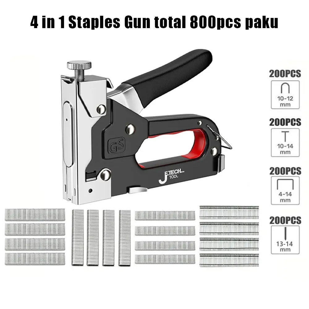 Jual staples tembak jok motor Staple Gun 4 in 1 / Bisa 4 Jenis Staples ...
