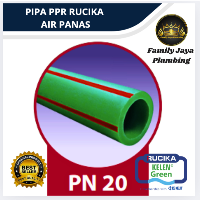 Jual PIPE PIPA PPR 32MM 1" INCH - 63MM 2" INCH PN 20 AIR PANAS RUCIKA ...