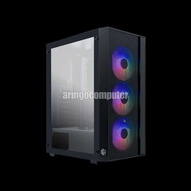 Jual Casing Cube GAMING LORUS ATX - BLACK (Free 3 FAN RGB) | Shopee ...