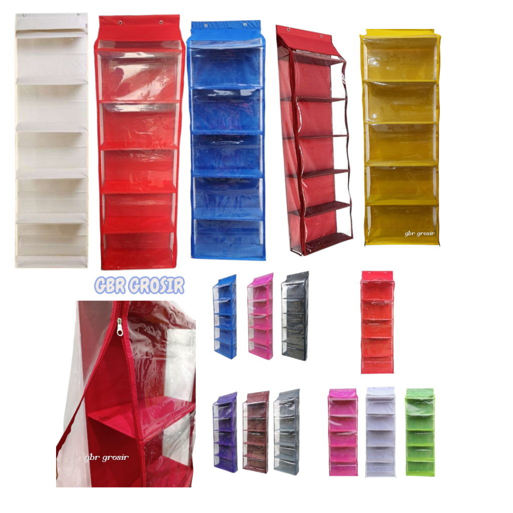 Jual RAK TAS POLOS / Rak TAS gantung 5 susun, full resleting TANPA ...