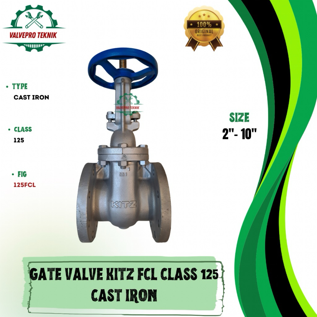 Jual GATE VALVE FCL KITZ 10” INCH CLASS 125 CAST IRON ORIGINAL | Shopee ...