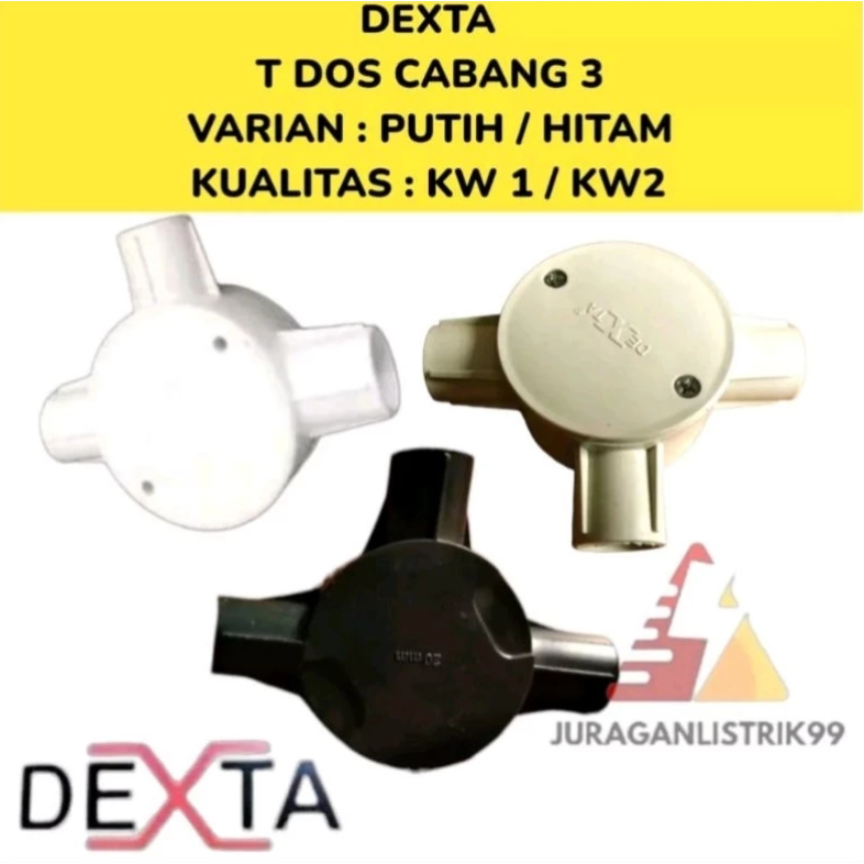 Jual T DUS 3 CABANG 20MM 1PACK / T DOS CABANG 3 / T DUS 20MM / TEE DUS ...