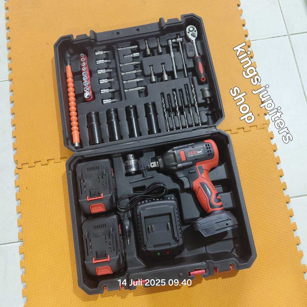 Jual KHUSUS + ASESORIS JLD ( IMPACT WRENCH 350NM SET ) IMPAK IMPEK BOR ...