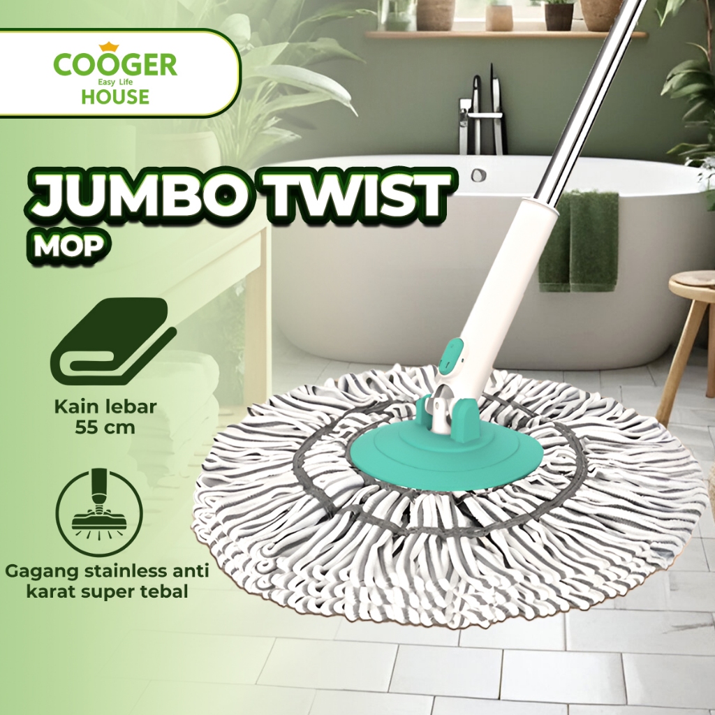 Jual COOGER HOUSE Pel Jumbo Putar Peras Otomatis Alat Pel Lantai Basah ...