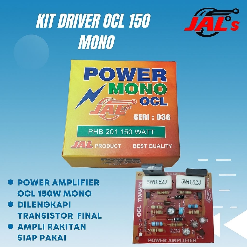 Jual KIT DRIVER POWER OCL 150W MONO + TR FINAL | Ampli Rakitan Siap ...