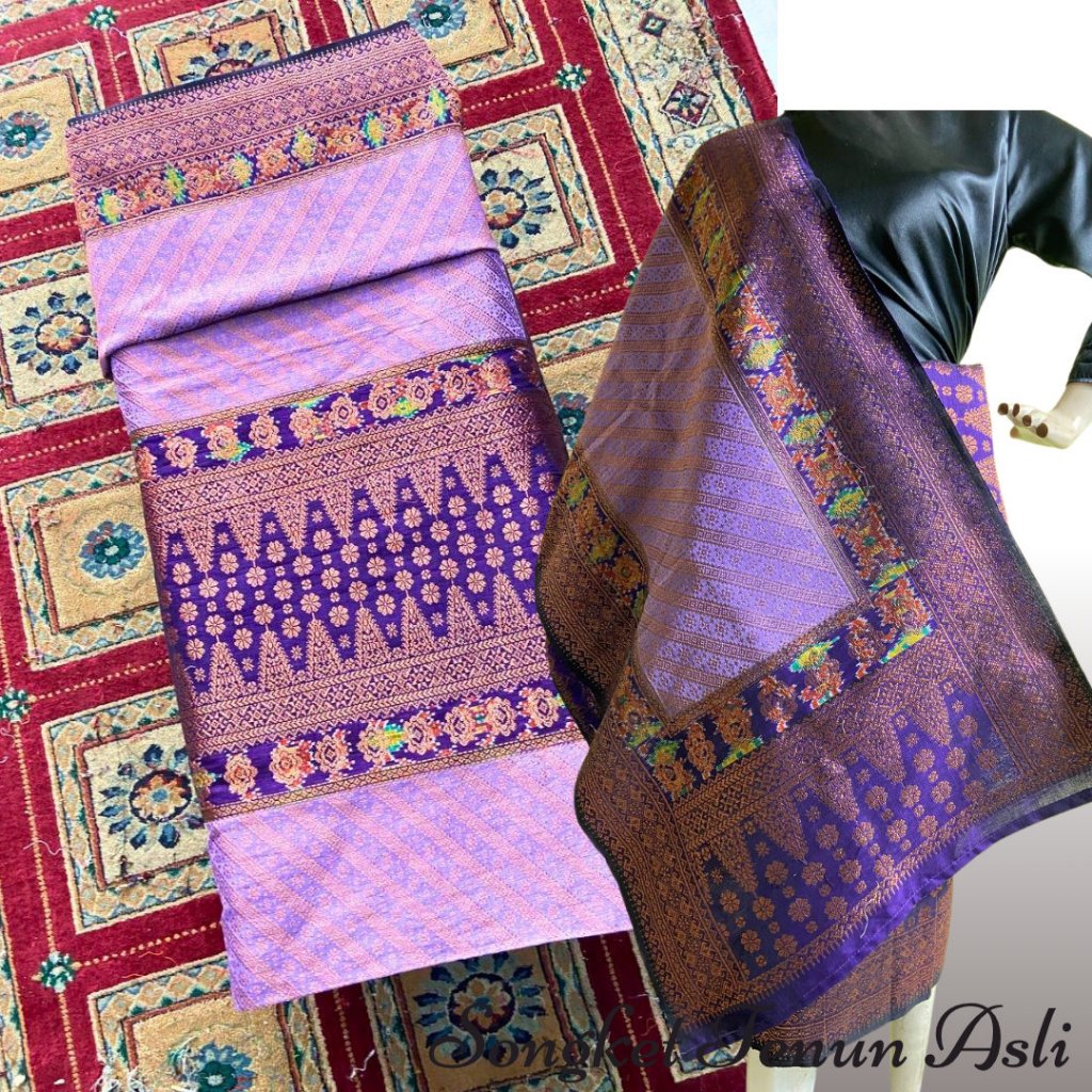 Jual Tina Songket - Songket Palembang Motif 3 Negri Limar Tembaga Tenun Asli Berbagai Macam ...