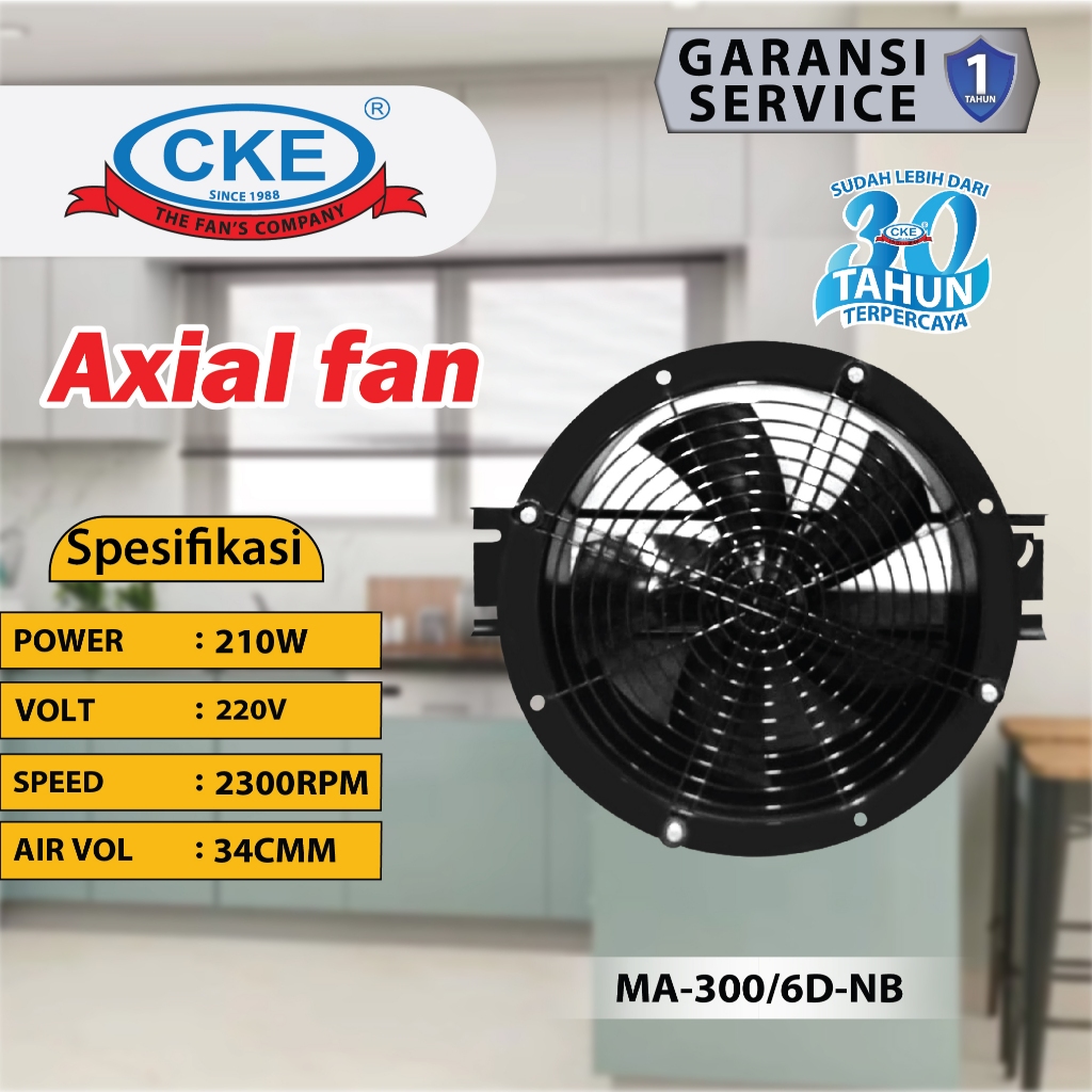 Jual CKE AXIAL FAN MA-300/6D-NB 220V Blower Industri Axial | Shopee ...