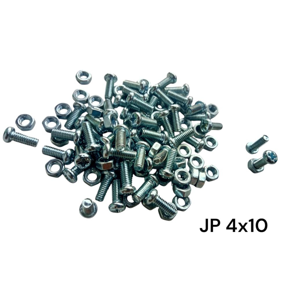 Jual PAKET 50 PCS Baud Mur JP M 4 X 10 Baud Philip M4 x 10 mm | Shopee ...