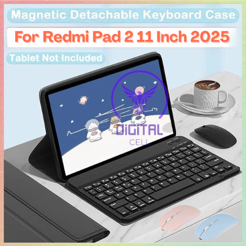 Jual Xiaomi Redmi Pad 2 11 Inch 2025 Book Cover Flip Case Keyboard ...