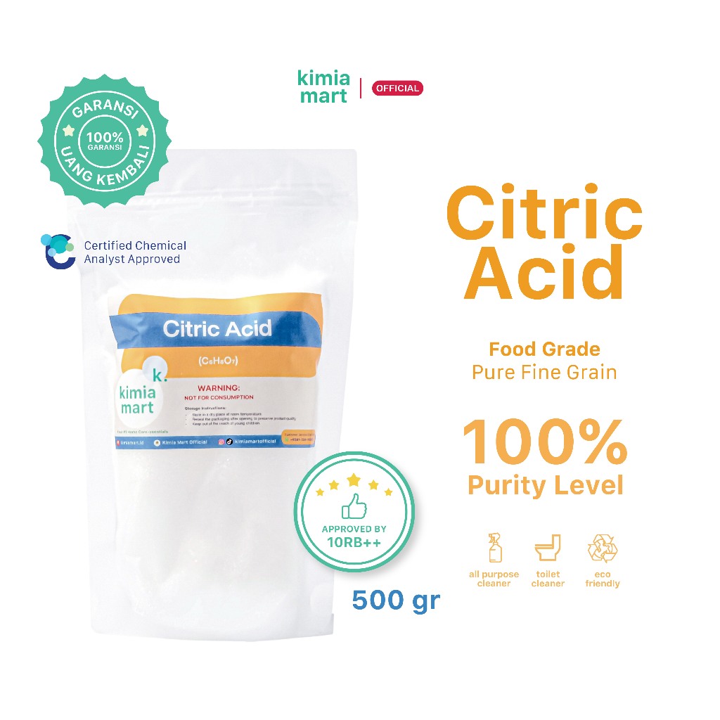 Jual Citrun Acid - Asam Sitrat Food Grade Serbuk Ajaib Pembersih ...