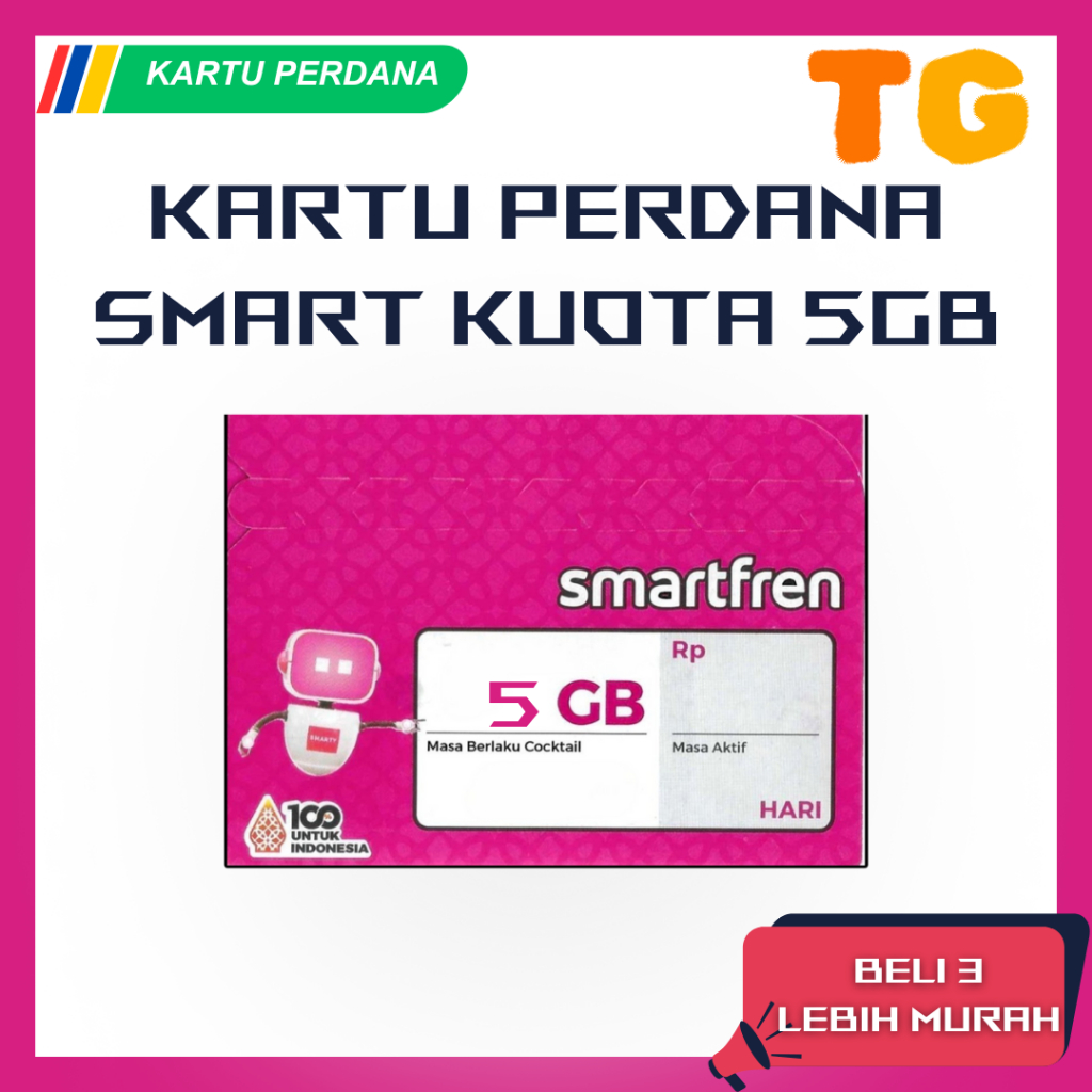 Jual Kartu Perdana Smartfren 5GB 30 Hari Nasional Segel | Shopee Indonesia