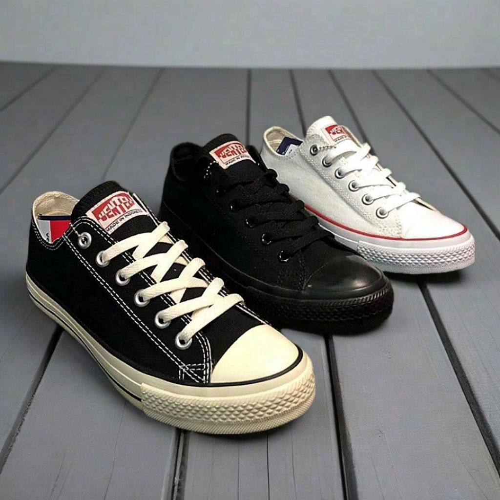 Jual SEPATU VENTELA ETHNIC LOW 100% ORIGINAL BLACK NATURAL WHITE ALL BLACK | Shopee Indonesia