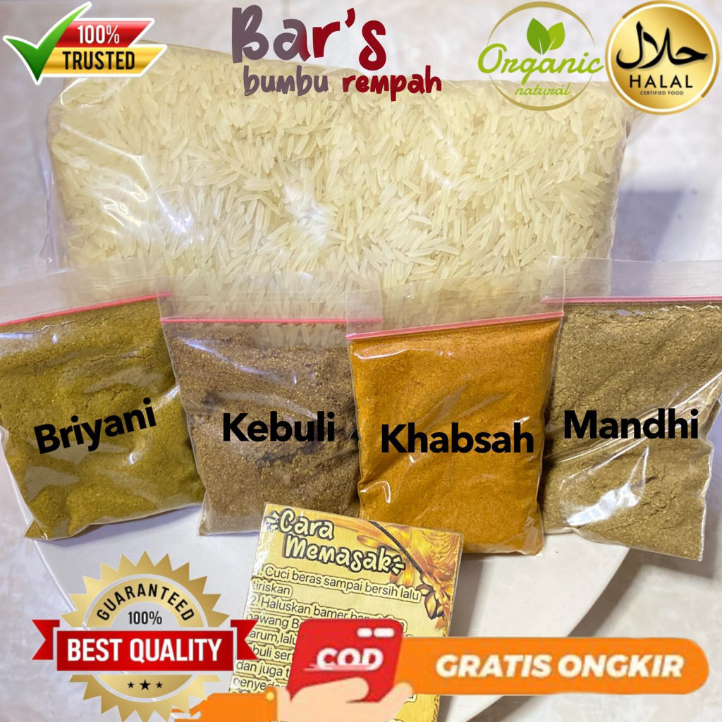 Jual beras basmati 500gr + bumbu instan (sudah ada cara memasak ...