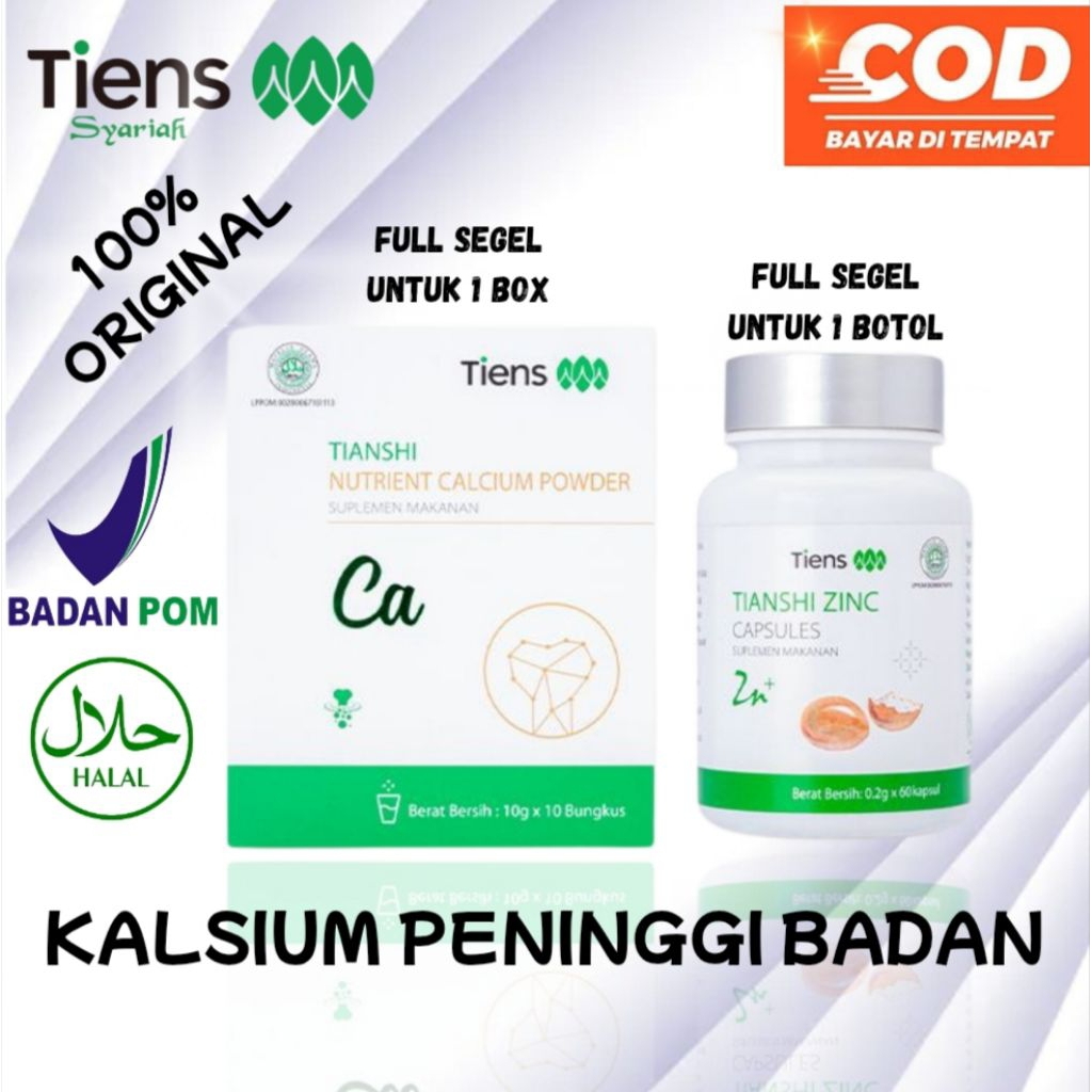 Jual Tianshi Tiens - NHCP ZINC Kalsium Peninggi Badan Alami Terbukti ...
