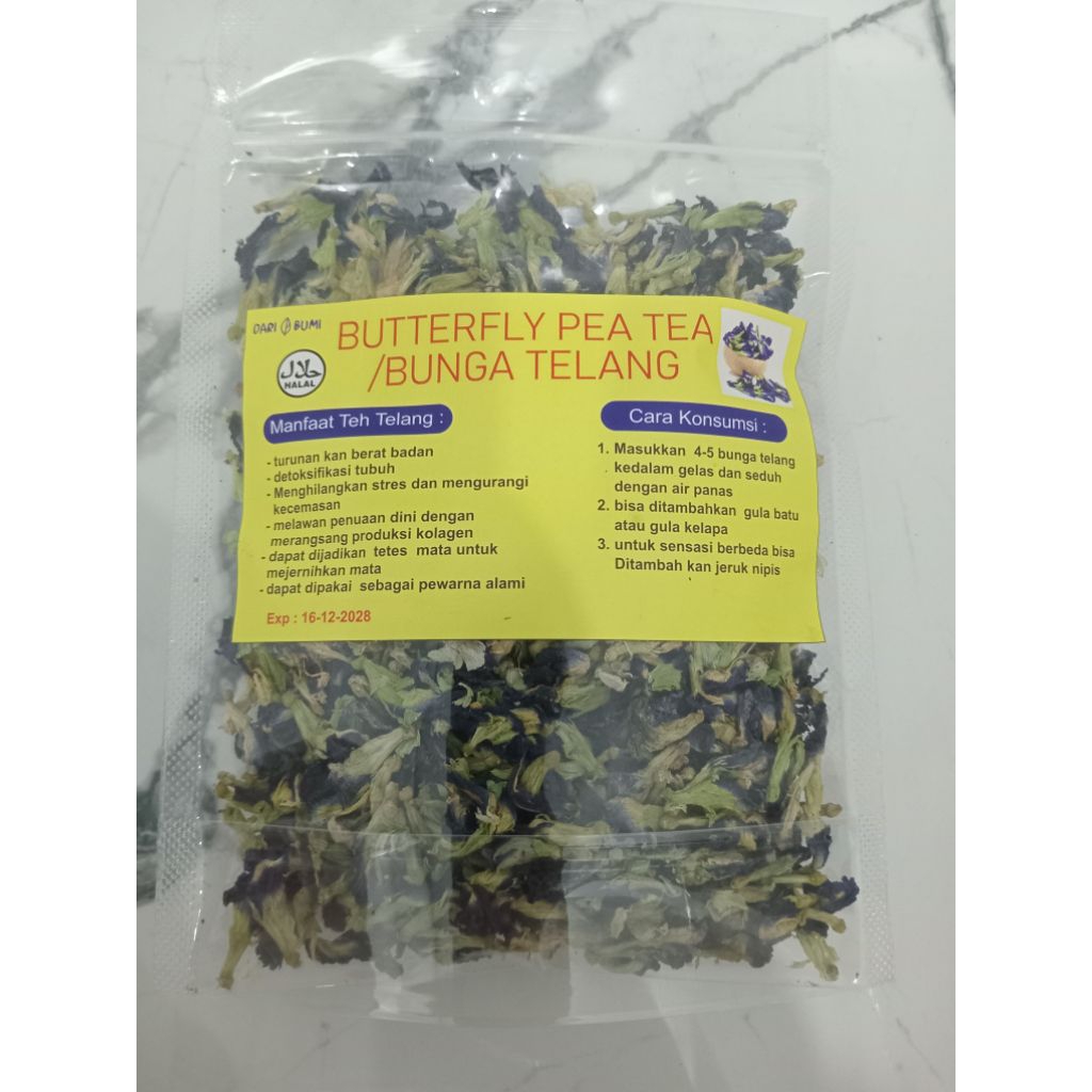Jual Bunga Telang Kering /Teh Telang Premium Rempah radysaherbal ...